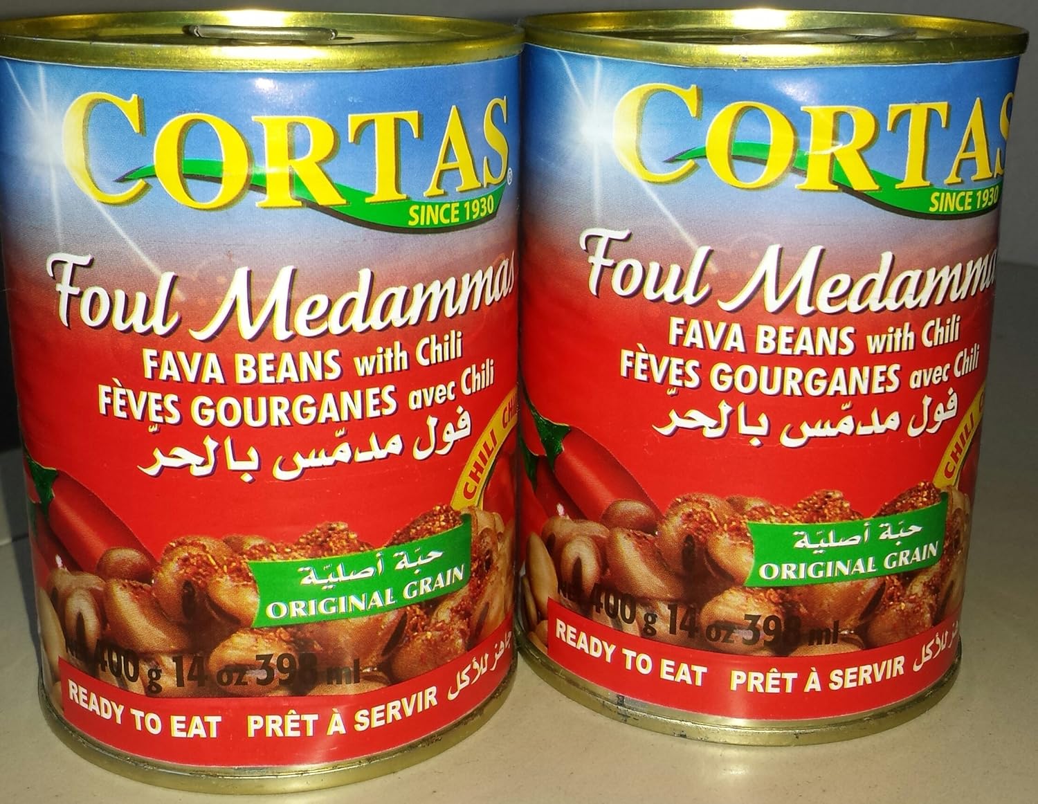 Amazon.com : Cortas Fool Medammas Fava Beans with Chili Original Grain ...
