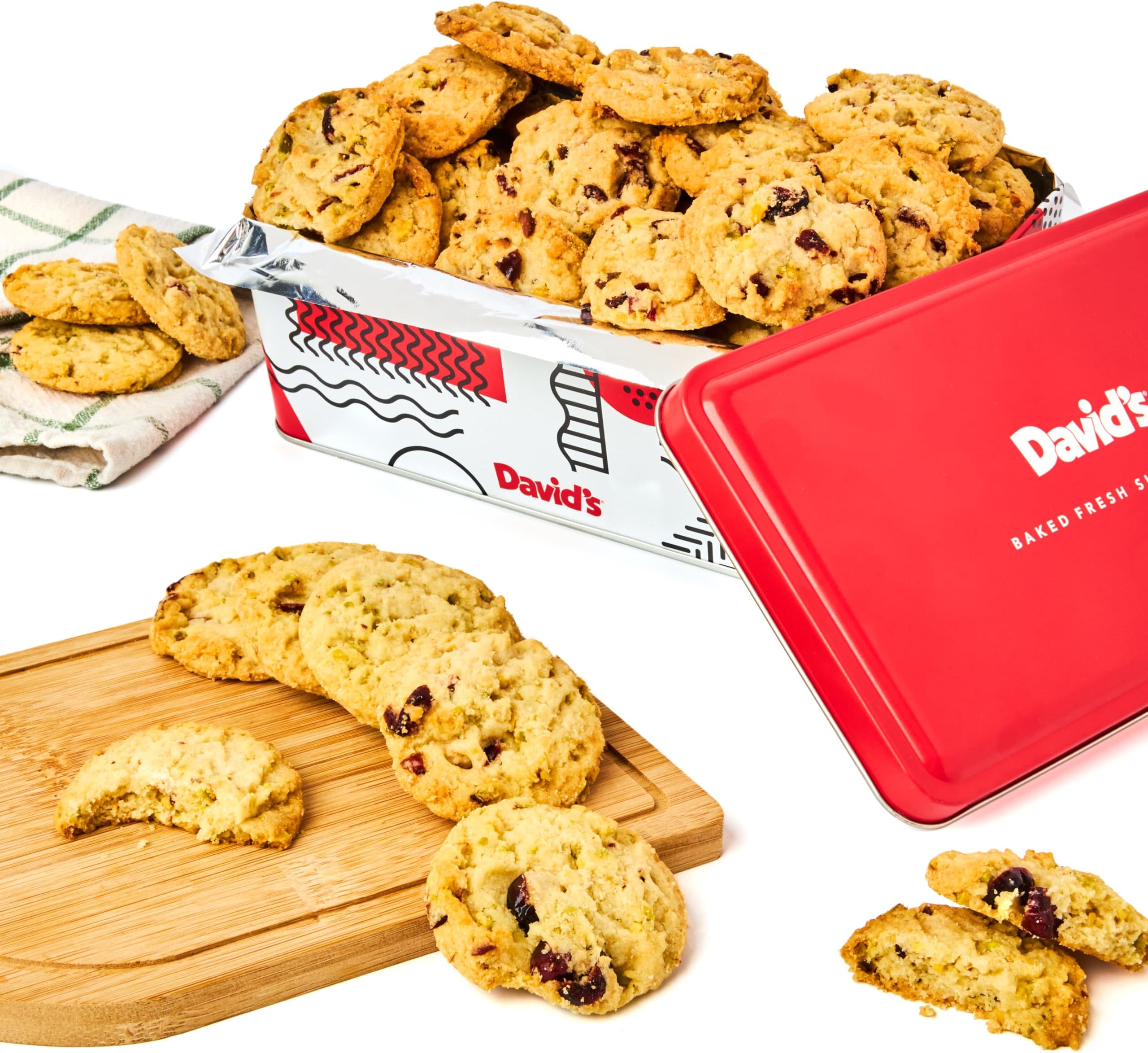Amazon.com: David's Cookies Fresh-Baked Sweet Sampler Mini Bites Tin ...