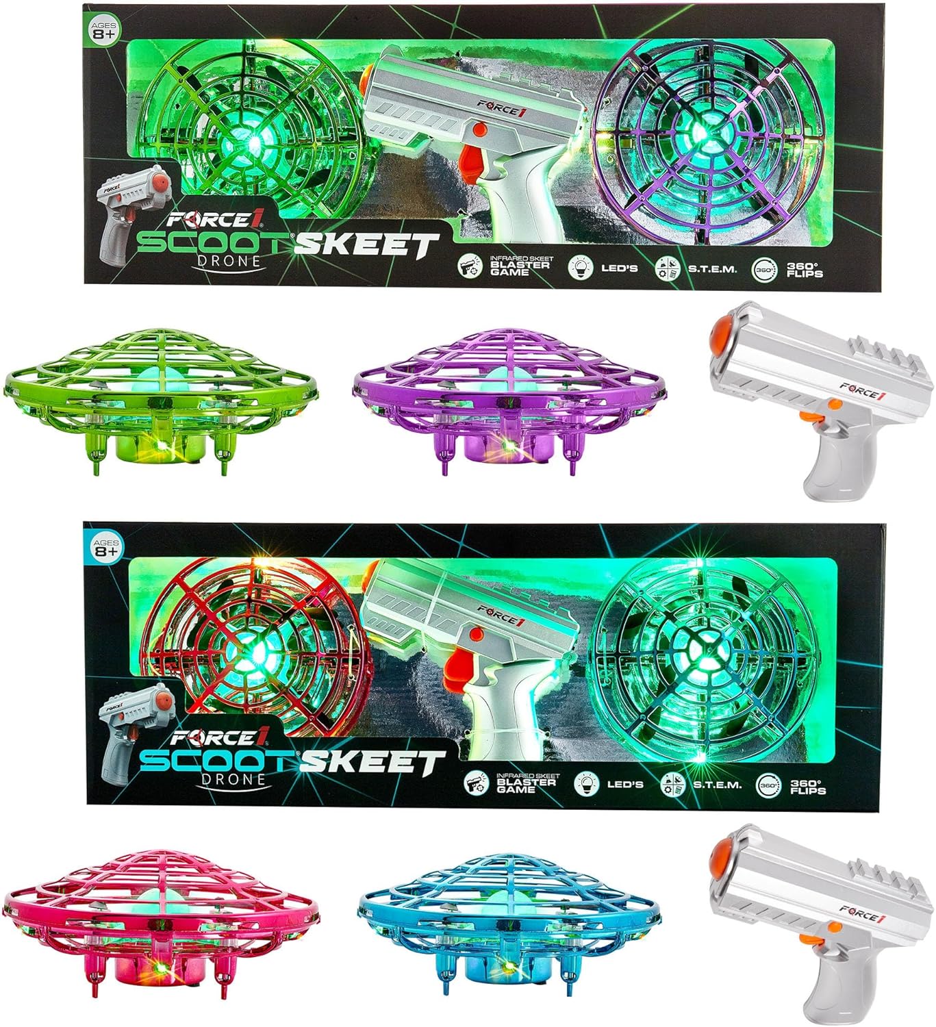 Amazon.com: Force1 Scoot Skeet Drone Electronic Shooting Game Bundle ...