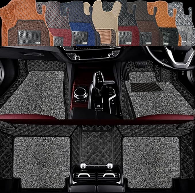 Autoclow/Premium 7D Car Mat for Skoda Kylaq (Model: 2024-2025) | Luxury Leather Doubble-Stitch ...