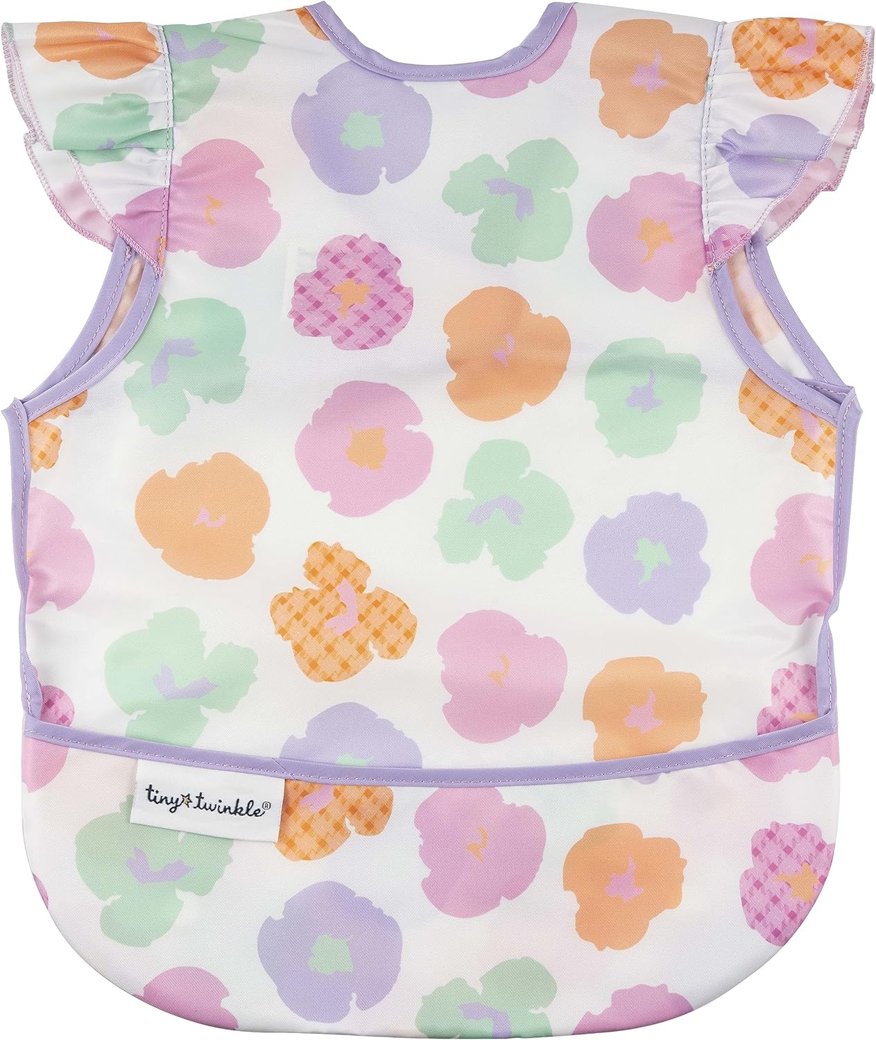 Amazon.com: Tiny Twinkle Mess Proof Baby Bib - Waterproof Baby Apron ...