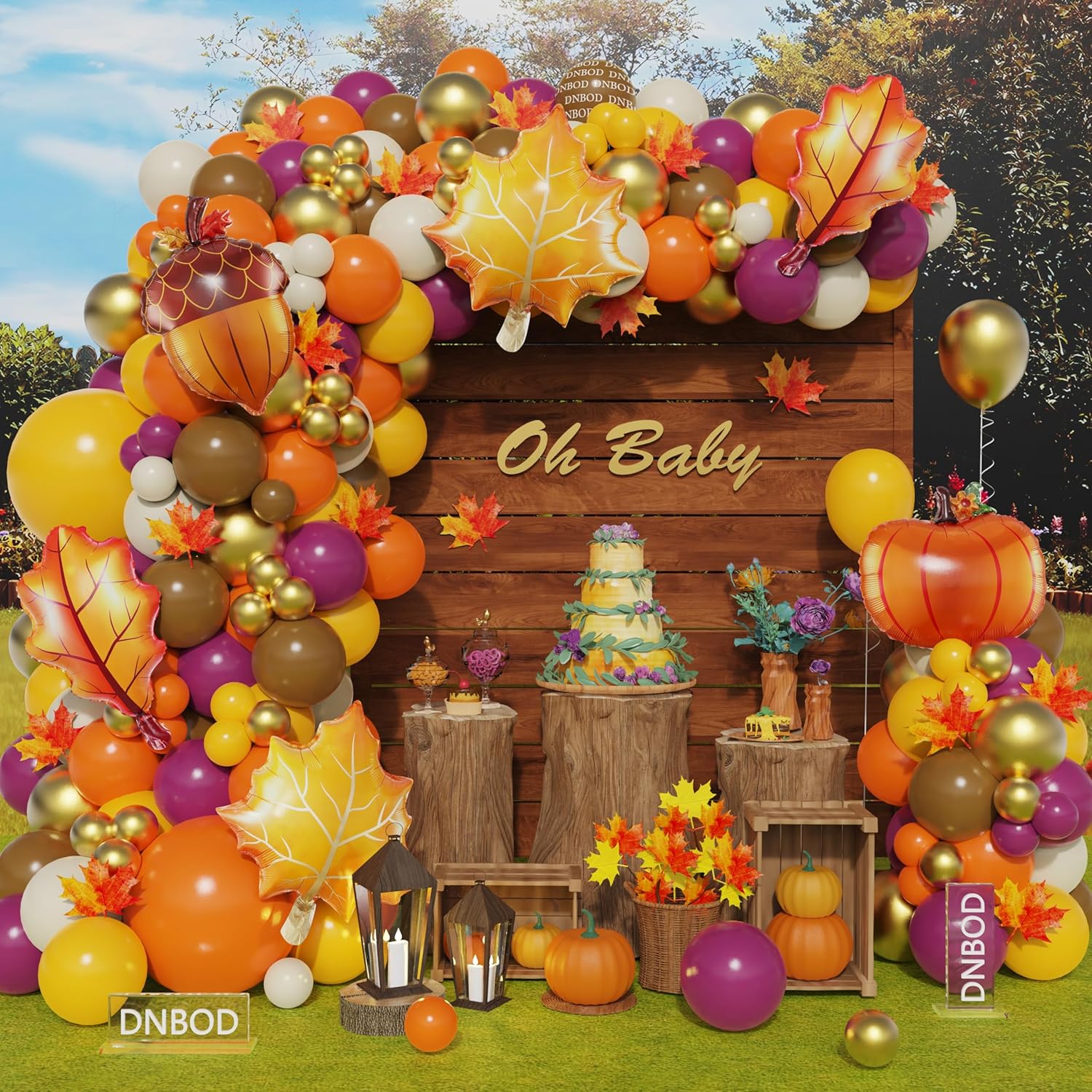 Amazon.com: Fall Thanksgiving Maple Balloon Arch Kit,170Pcs Boho Orange ...