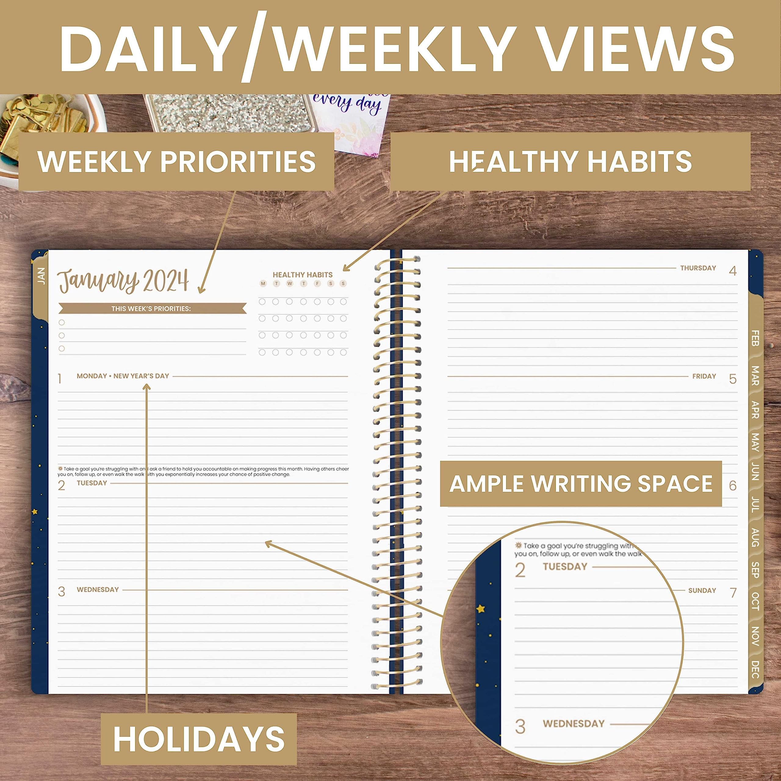 Snapklik.com : Bloom Daily Planners 2024 (8.5" X 11") Calendar Year Day ...
