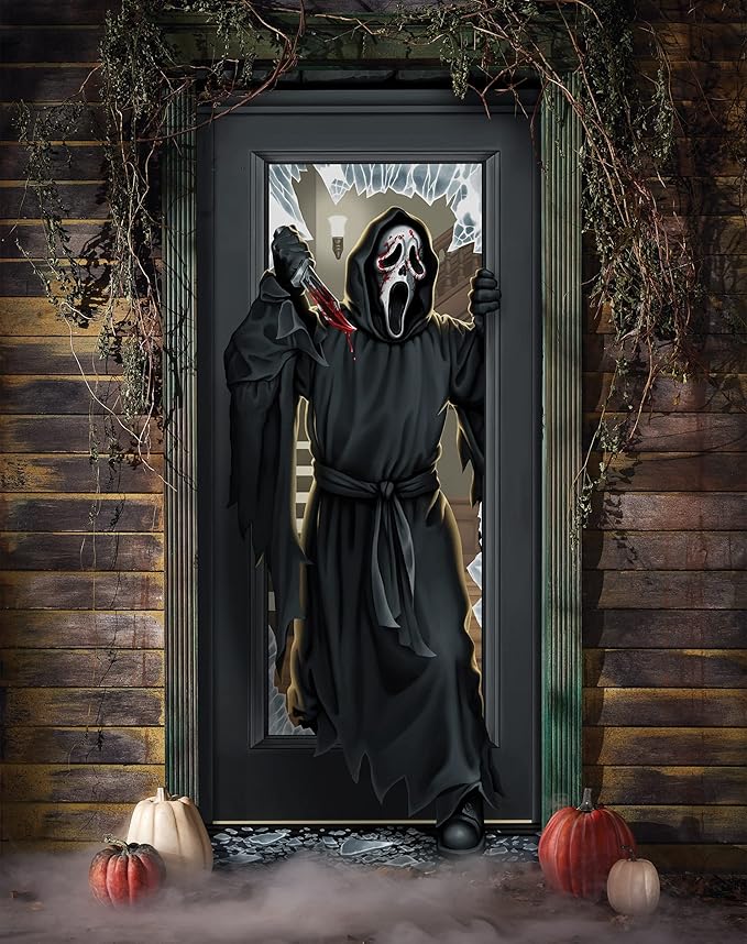 Amazon.com: Spirit Halloween Ghost Face® Door Cover | Officially ...