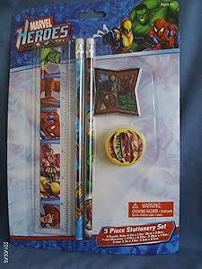 Marvel Heroes 5 Piece Stationery Set : Amazon.ca: Everything Else