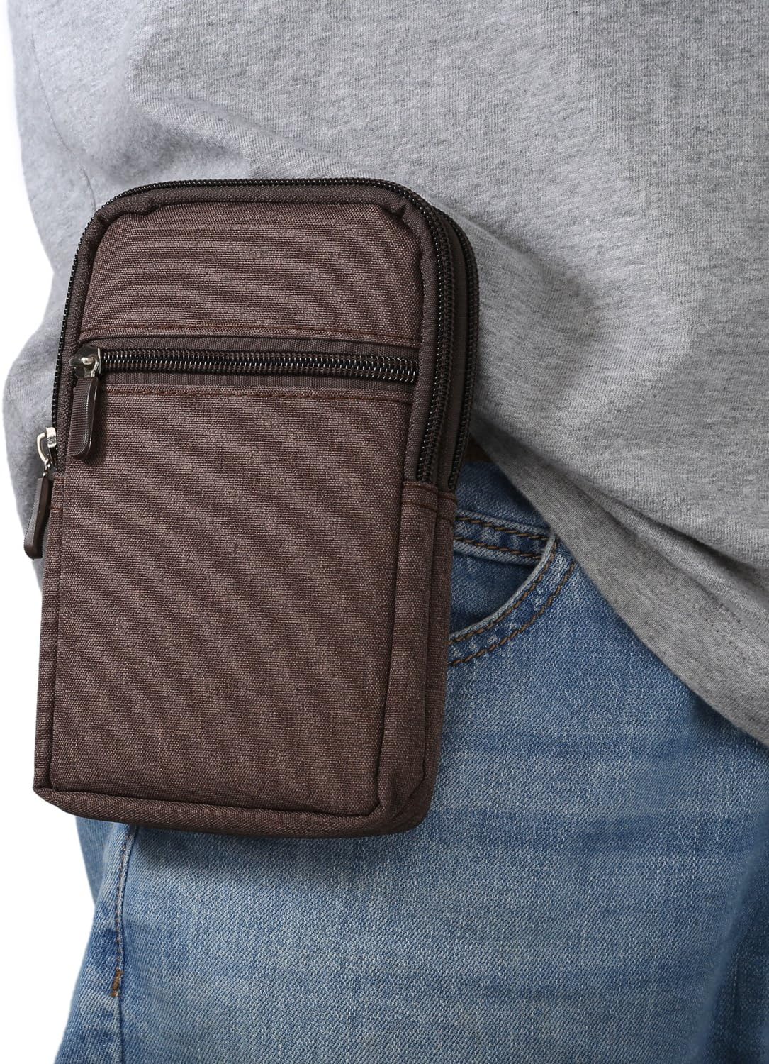 Vertical Cell Phone Belt Clip Bag Men, Smartphone Belt Pouch, 7.2 ...