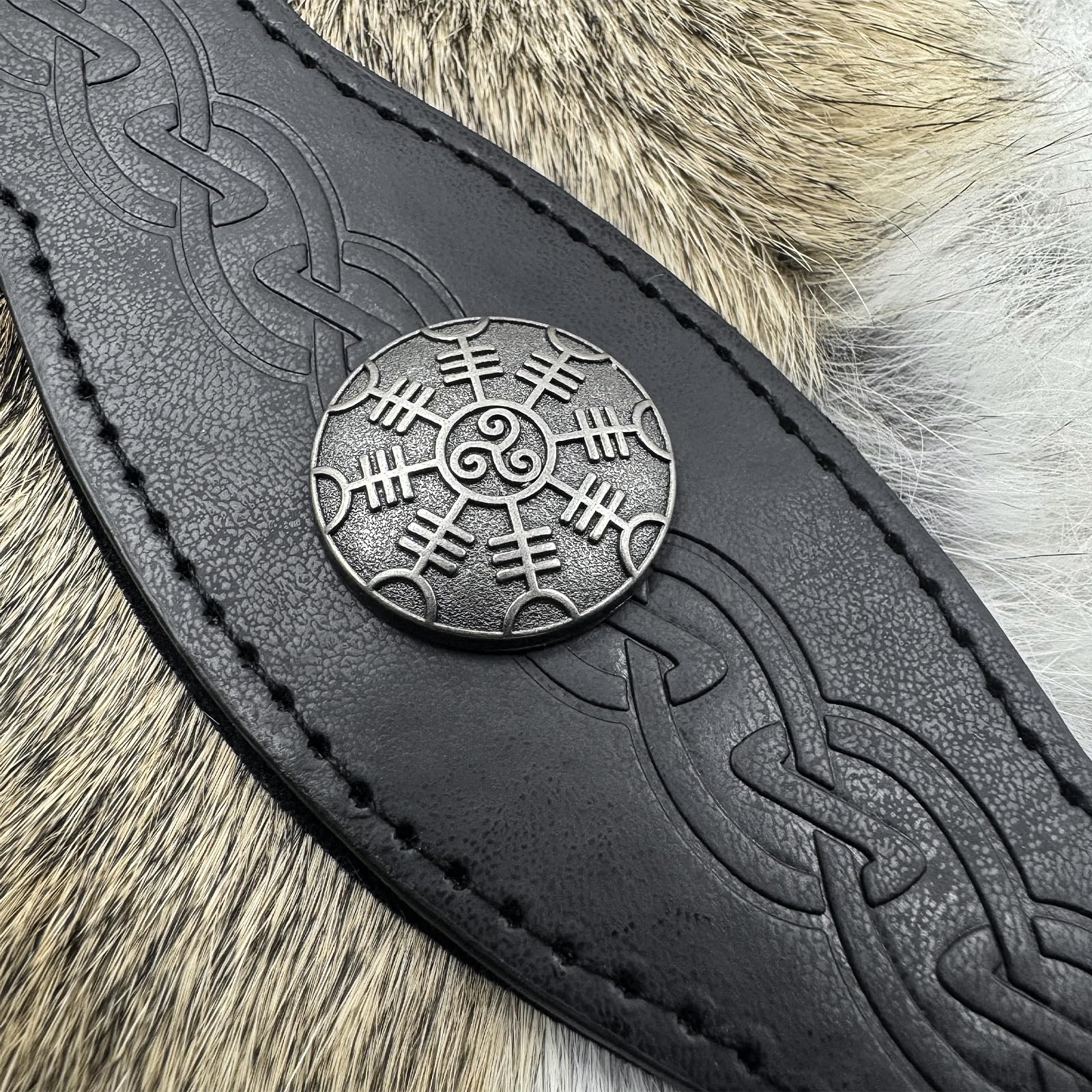 Snapklik.com : Viking Headband For Men Retro Medieval Faux Leather ...