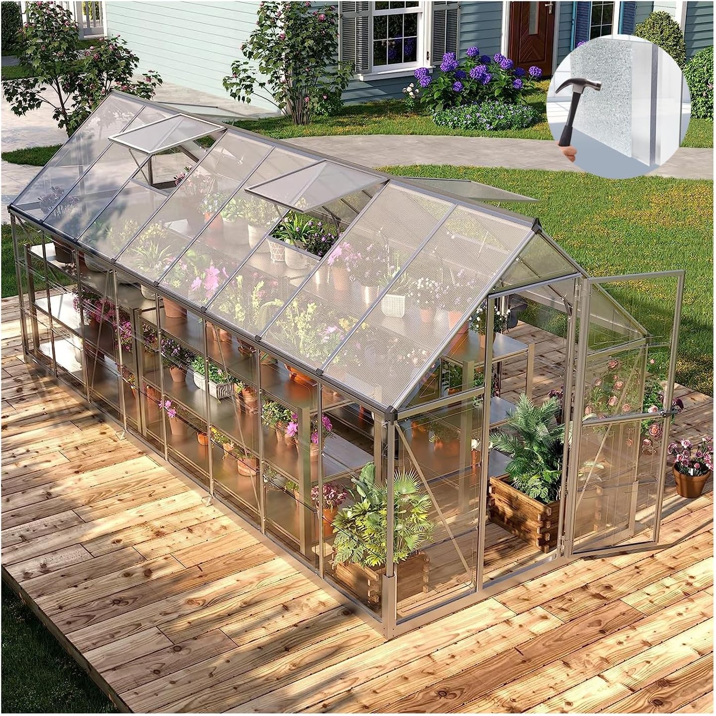 Amazon.com : Greenhouse PC Endurance roof Board ,Transparent Pc ...