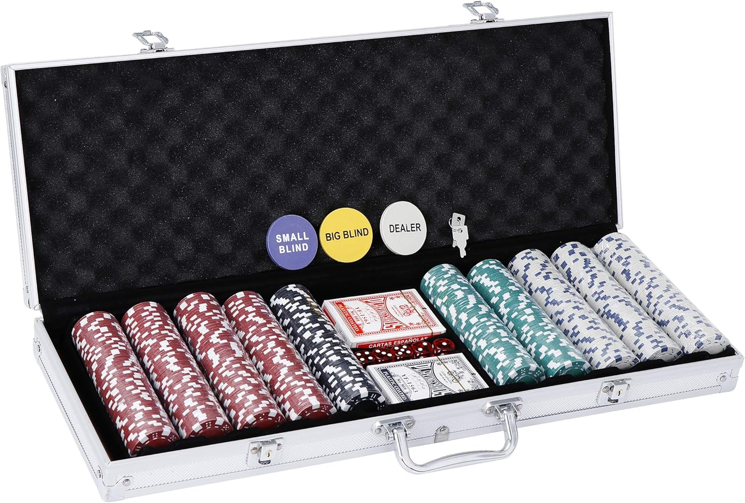 Amazon.com: JungleA 500-Piece Professional Casino Quality Poker Chip ...