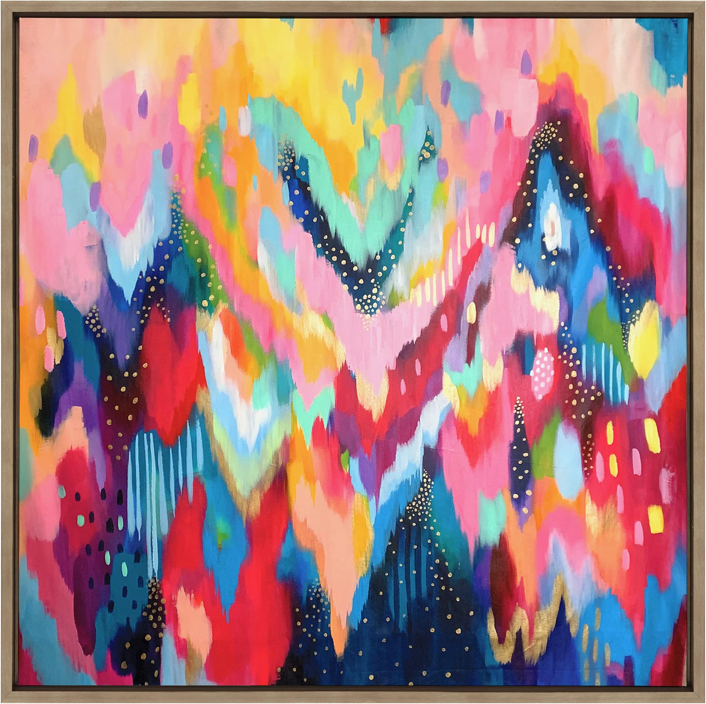 Amazon.com: Kate and Laurel Sylvie Bright Abstract Left and Right ...