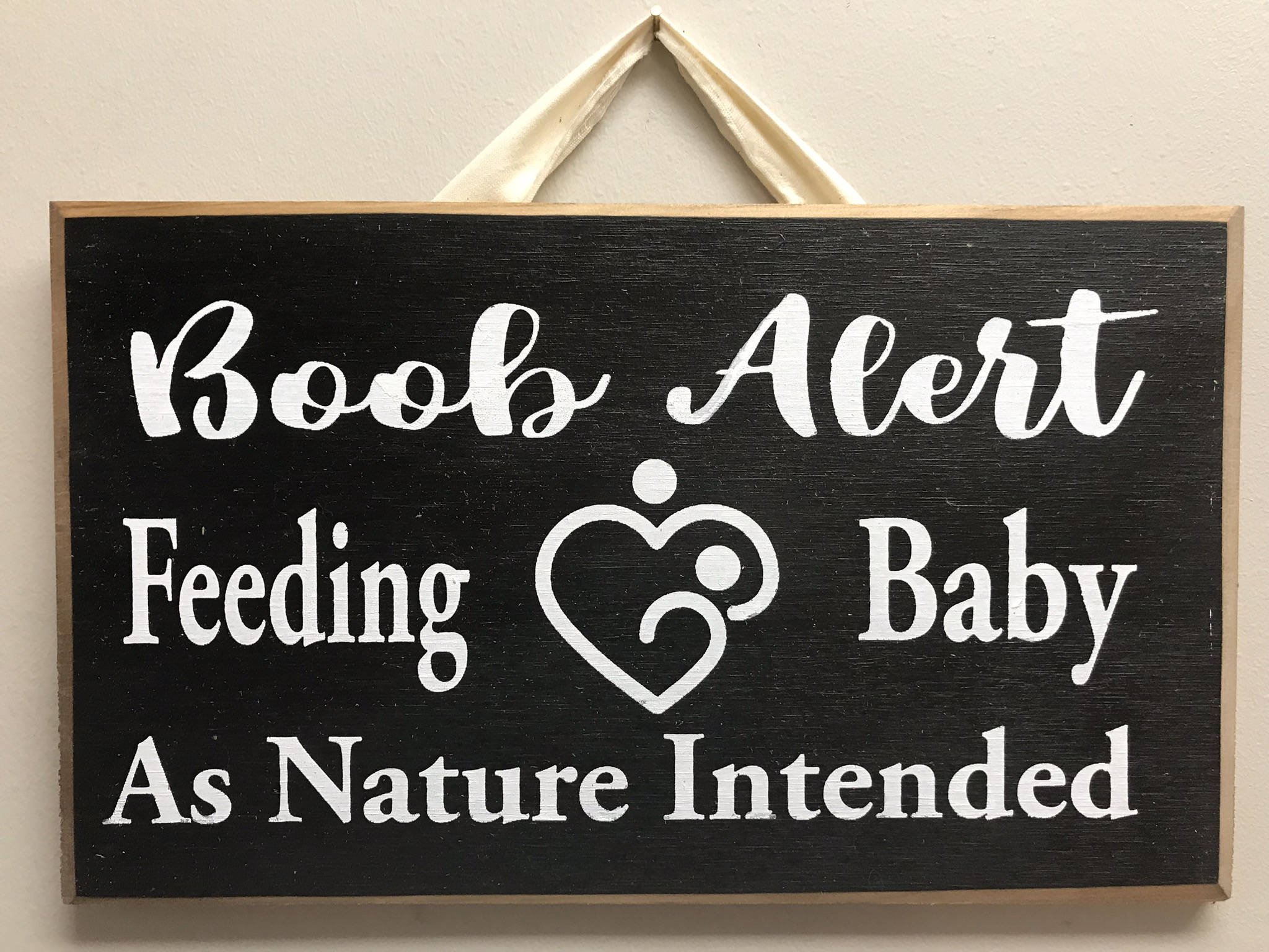 Buy LOUISF feeding Sign Boob Alert Feeding Baby As Nature Intended ...