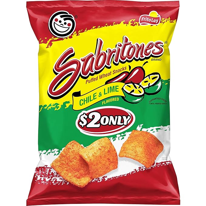 Amazon.com: Sabritones Chile and Lime Flavored Puffed Wheat Snacks, 4 ...