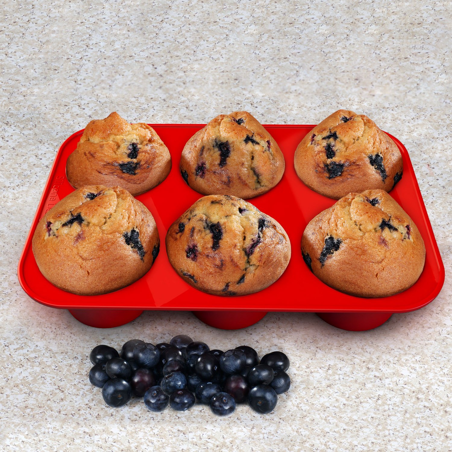Snapklik.com : Silicone Texas Muffin Pan 6-Cups, Jumbo Muffin Pan Set ...