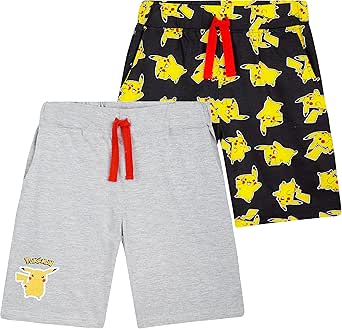 Amazon.com: Pokemon Boys Shorts, Set of 2 Jogger Shorts for Kids Sports ...