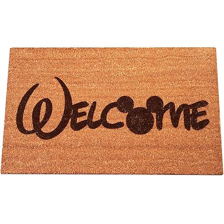 Amazon.com: Mickey Mouse Welcome Laser Engraved Coir Fiber Doormat 30 ...