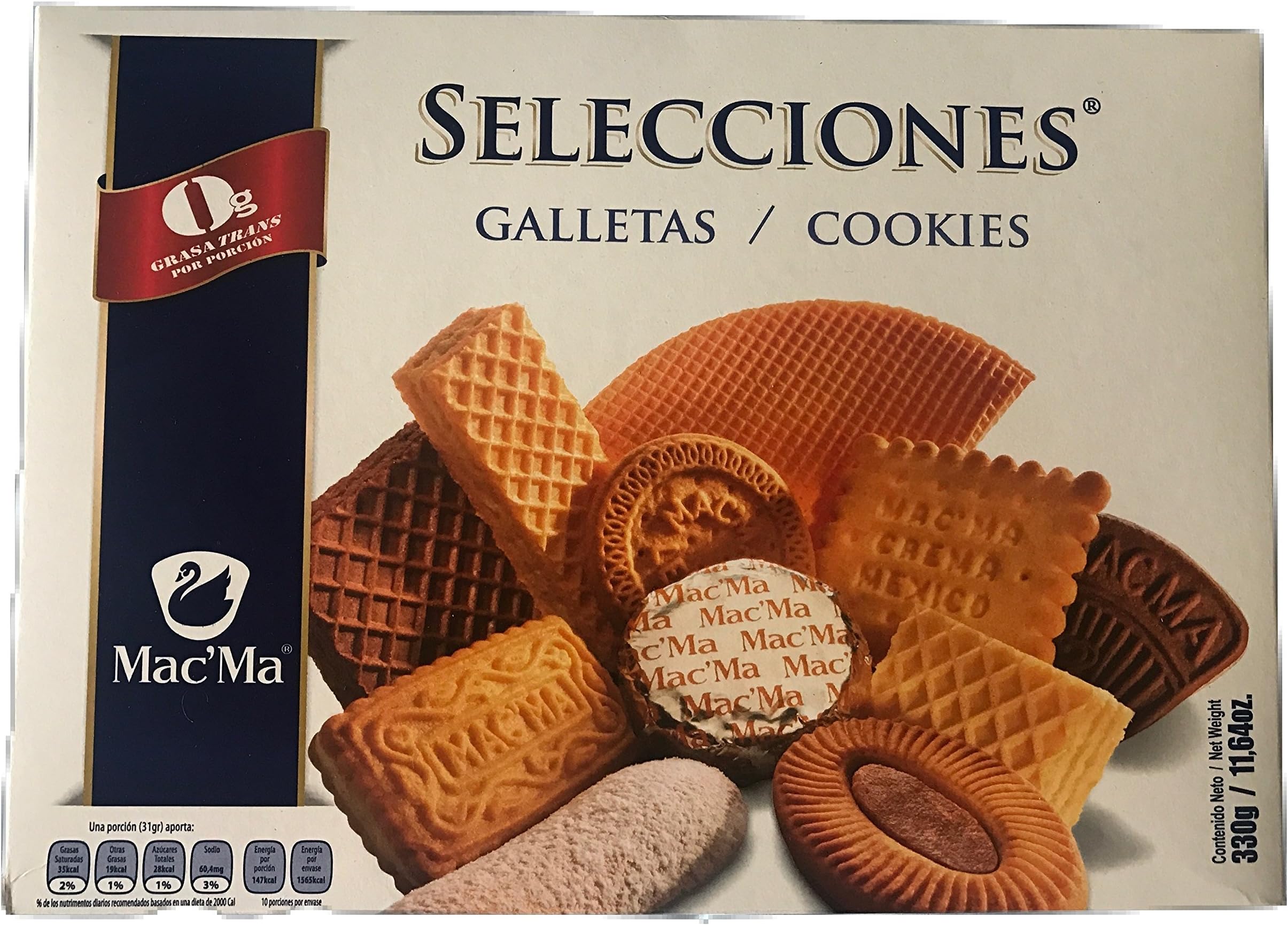 Amazon.com: Mac'ma Selecciones Surtido de Galletas, Galletas Mexicanas Surtidas, Caja de 11.64 ...