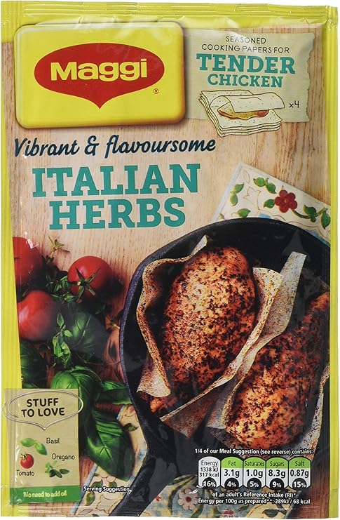 MAGGI Tender Seasoned Cooking Paper, Italian Herbs Chicken, 23g ...