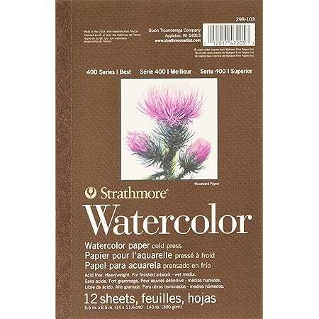 Strathmore 400 Series Watercolor Medium Grain Cold Press Paper Pad ...