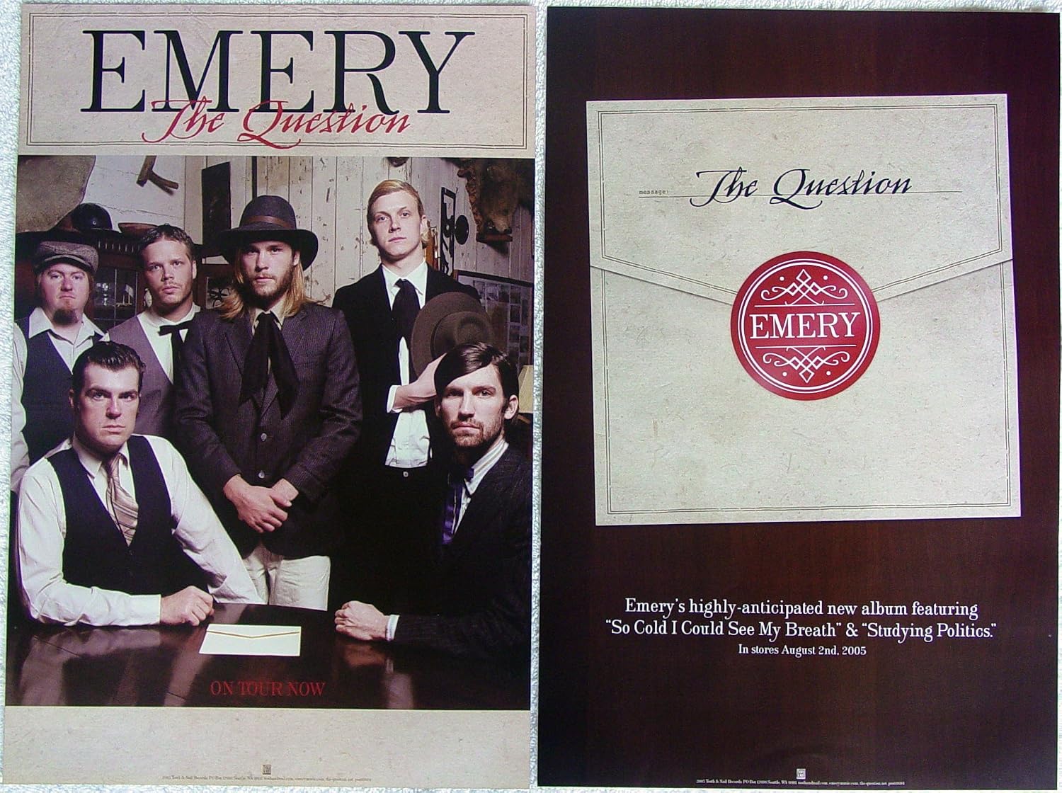 Amazon.com: Emery - The Question - Two Sided Poster - New - Rare - Toby ...