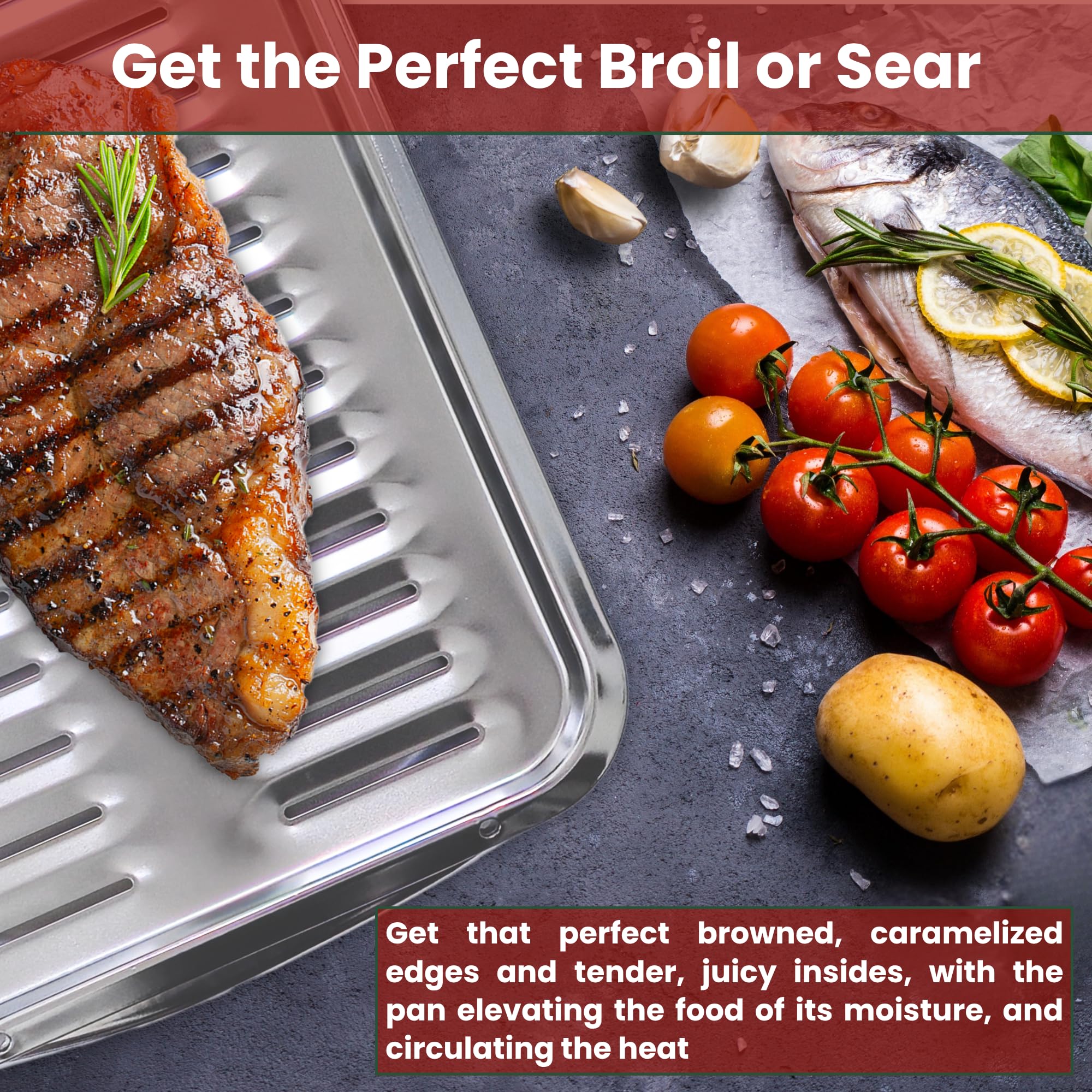 Broiler Pan For Oven Nonstick Porcelain Coated - 1675" X Broiling Pan ...