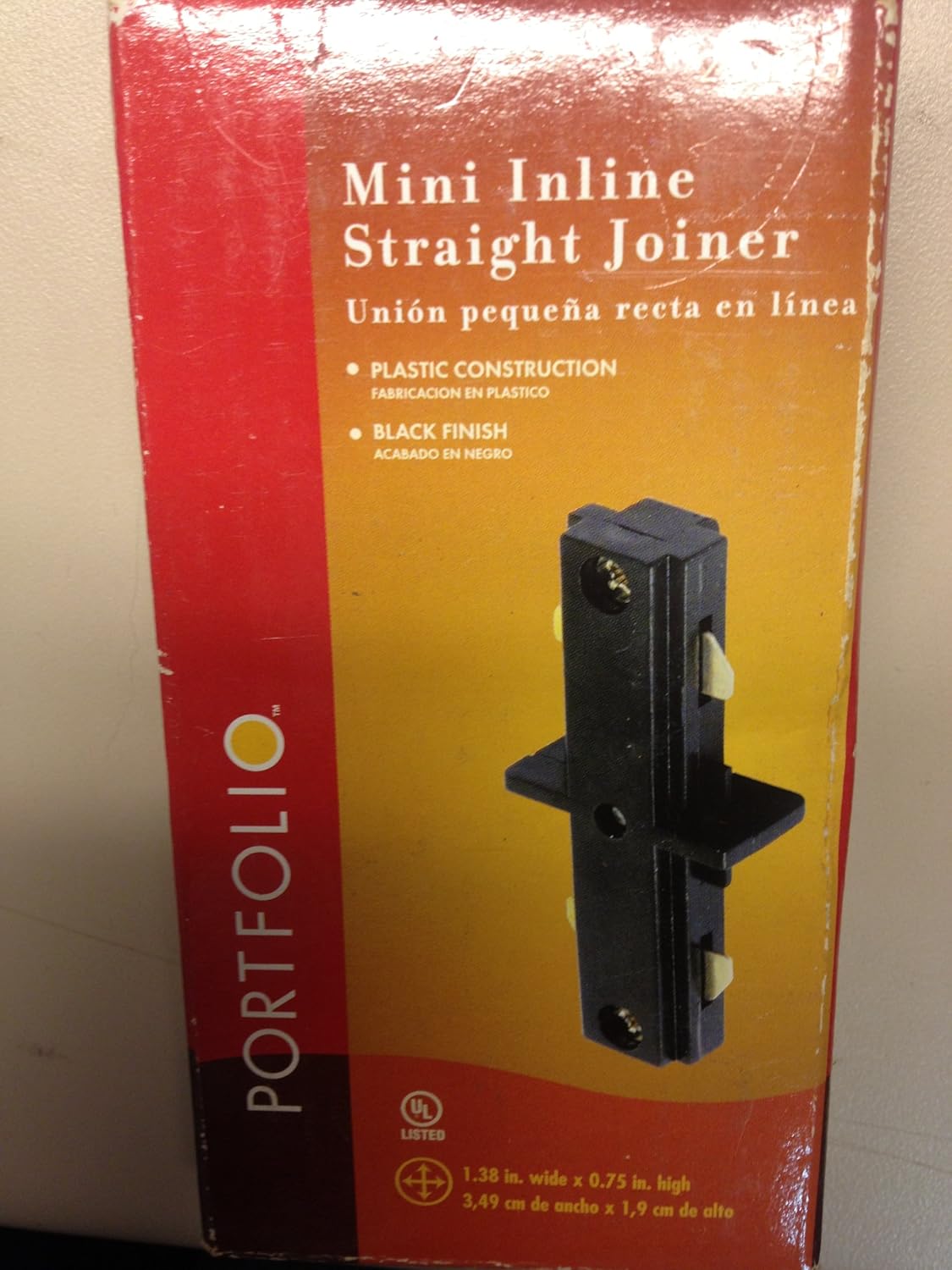 Portfolio Track Light Black Mini Inline Straight Joiner # 232835 ...