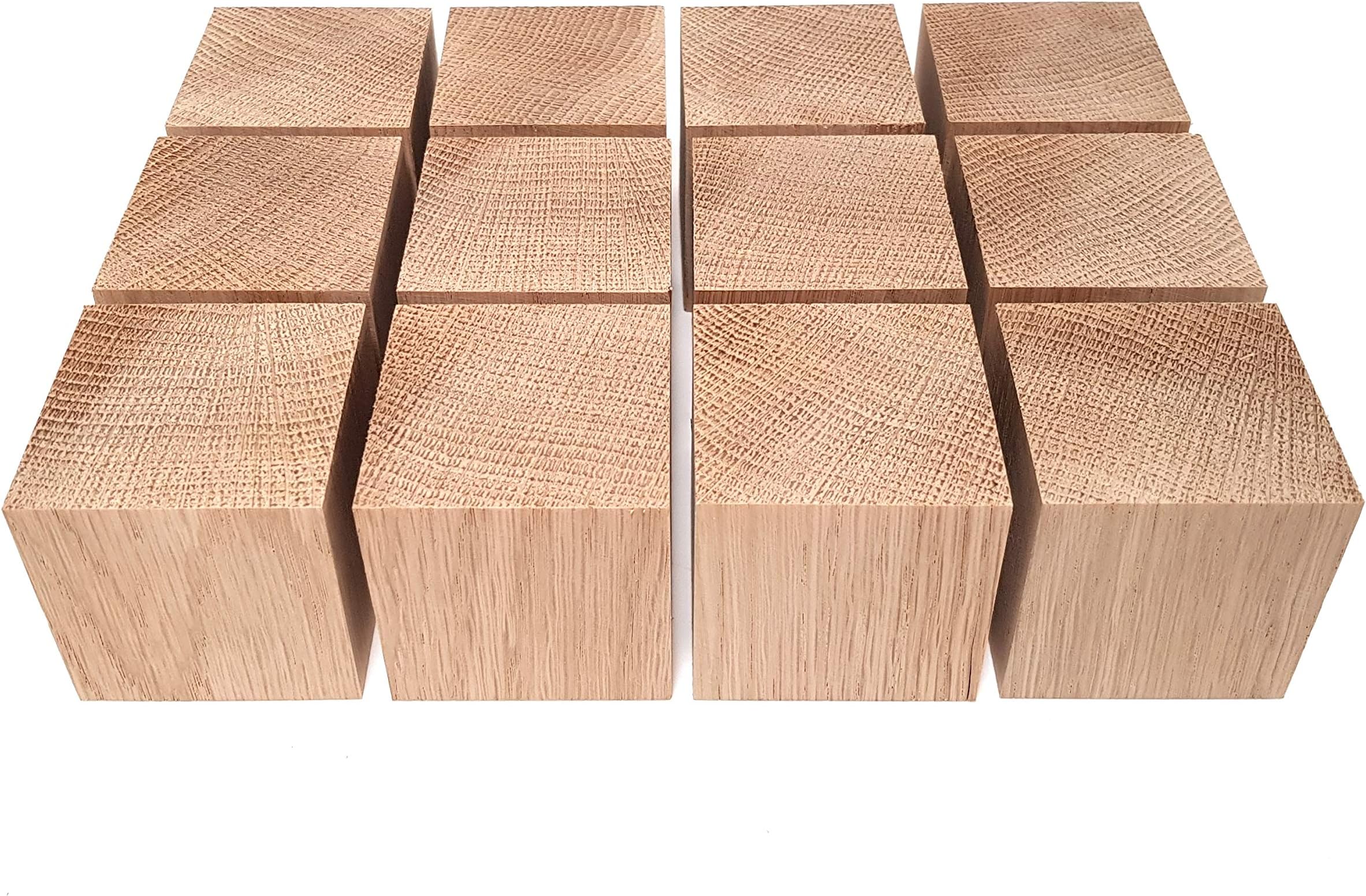 BELLE VOUS 15 Pack Large Wooden Cubes - 5 x 5 x 5cm (2 x 2 x 2 inch ...