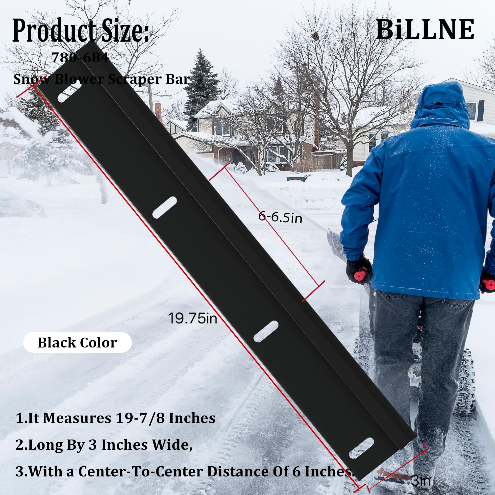Snapklik.com : Scraper Bar 780-684 Snow Thrower Scraper Bar Compatible