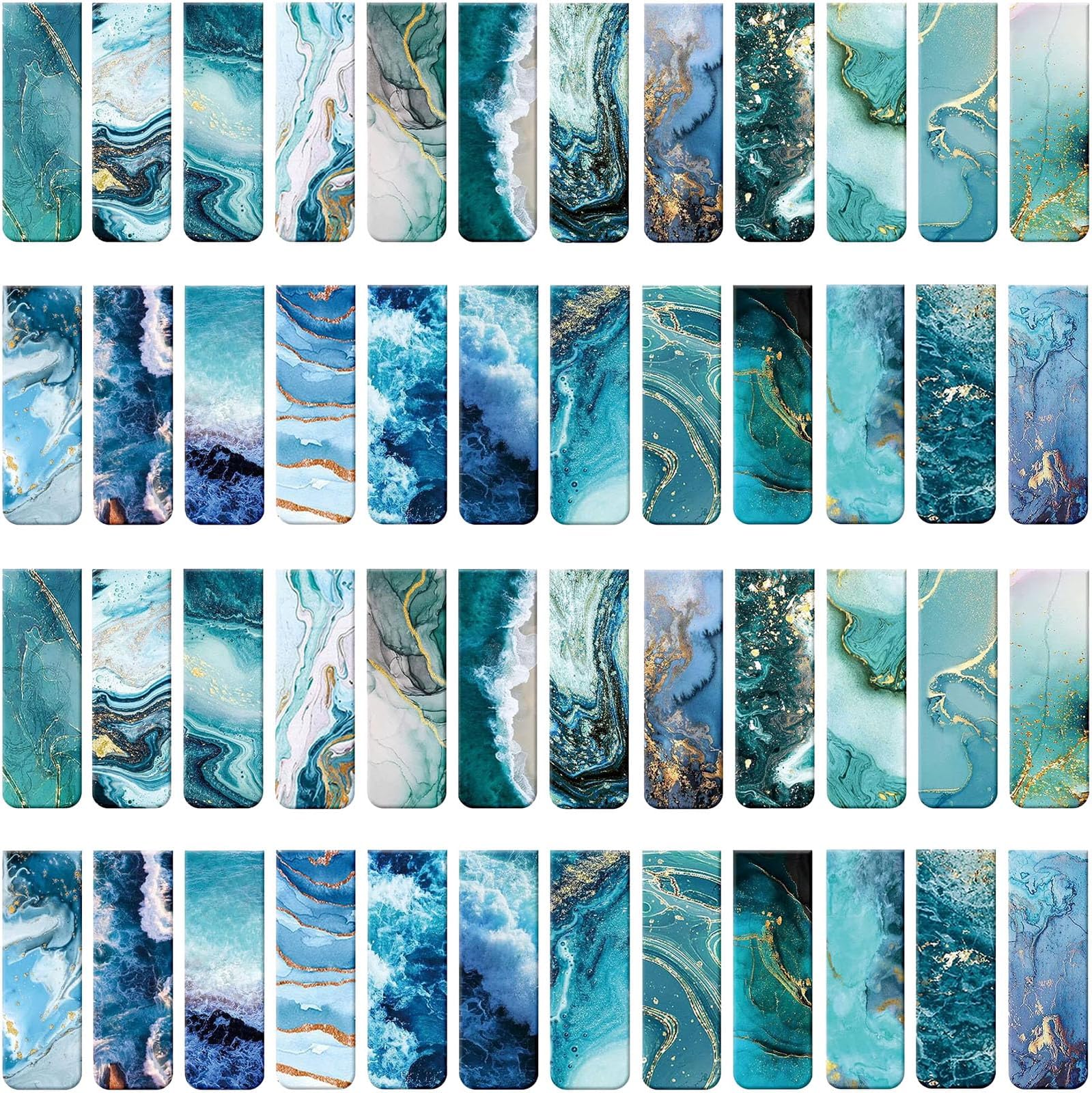 Amazon.com: Nezyo 48 Pcs Magnetic Bookmarks Magnet Page Markers ...