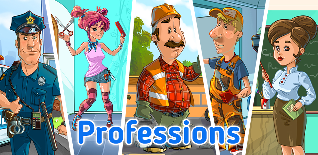 Learning professions for preschool kids - fun animated educational game ...