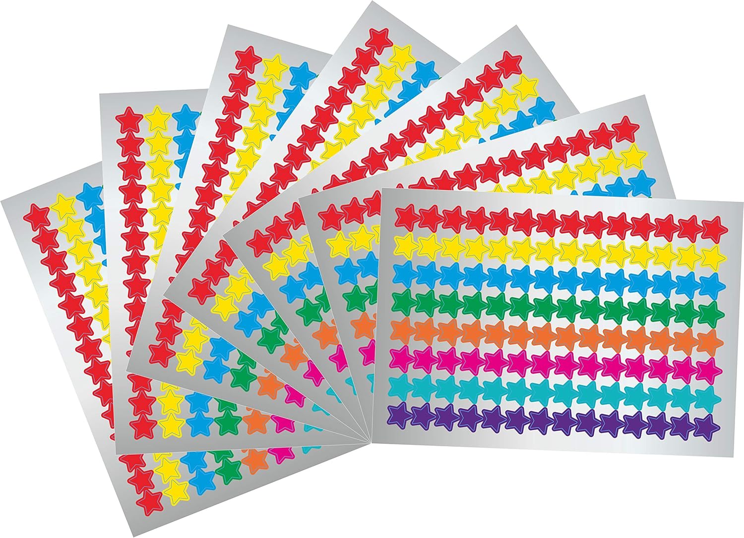 Amazon.com : 1120 Count Star Label Stickers 7 Color 3/4 inch Mini Star ...