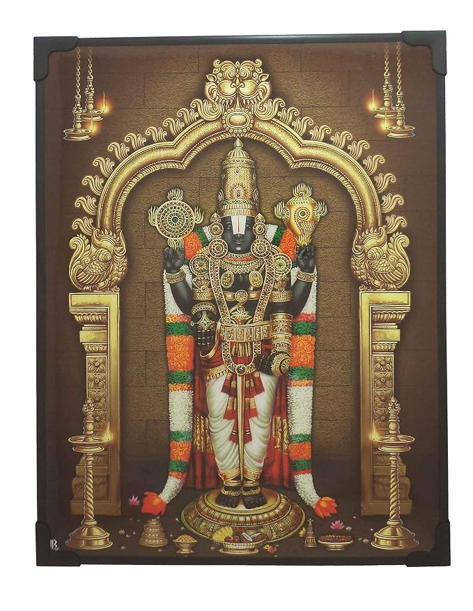 Lord Balaji Photo Beading Frame ( 29 cm x 22.5 cm x 1 cm ) / lord god ...