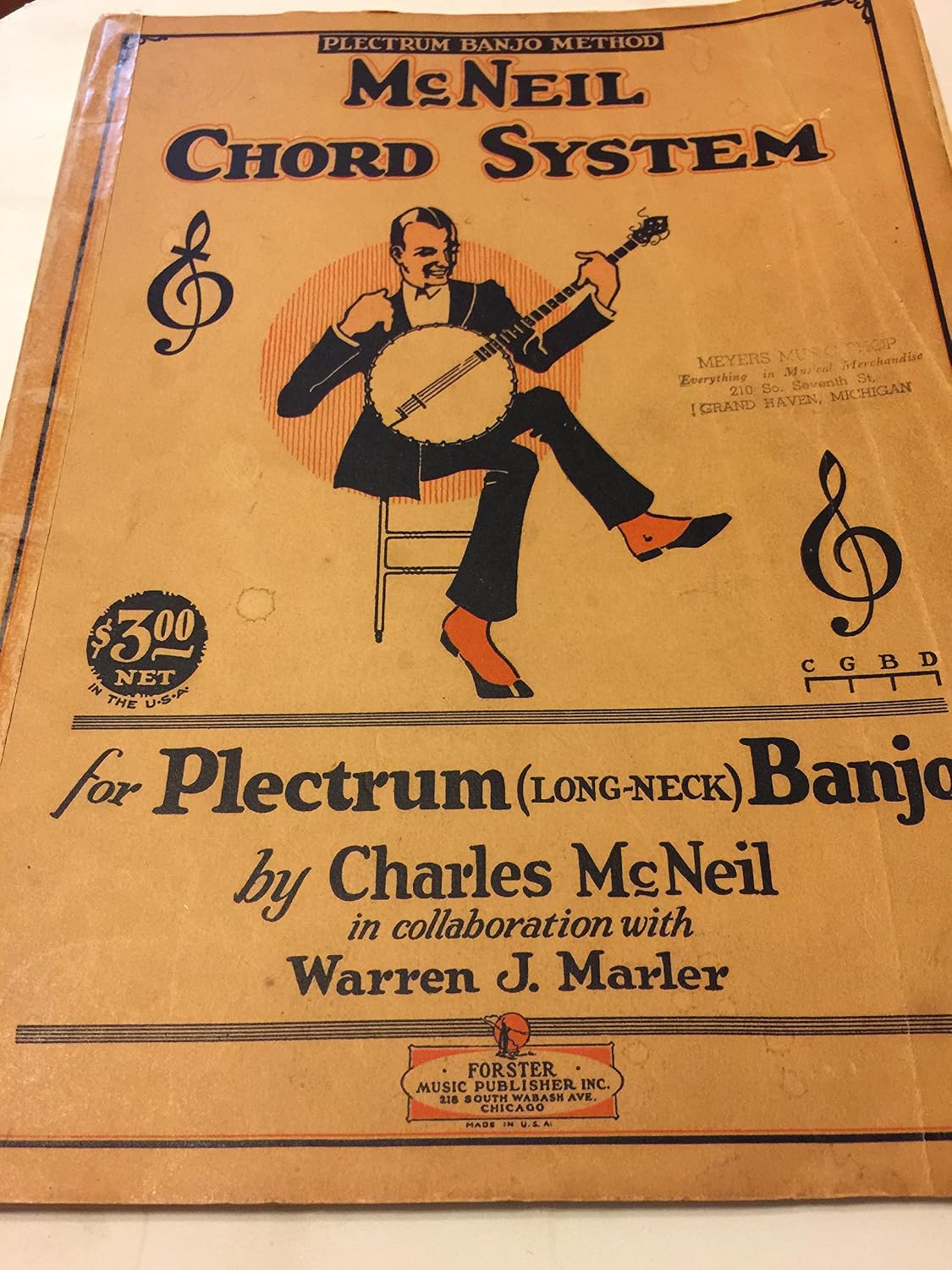 McNeil Chord System for Plectrum (Long-Neck) Banjo (Plectrum Banjo ...