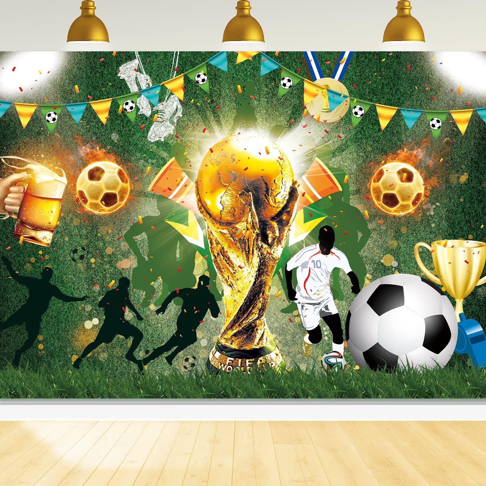 Amazon.com : DORCEV Passionate Soccer Backdrop 7x5ft Boys Football ...