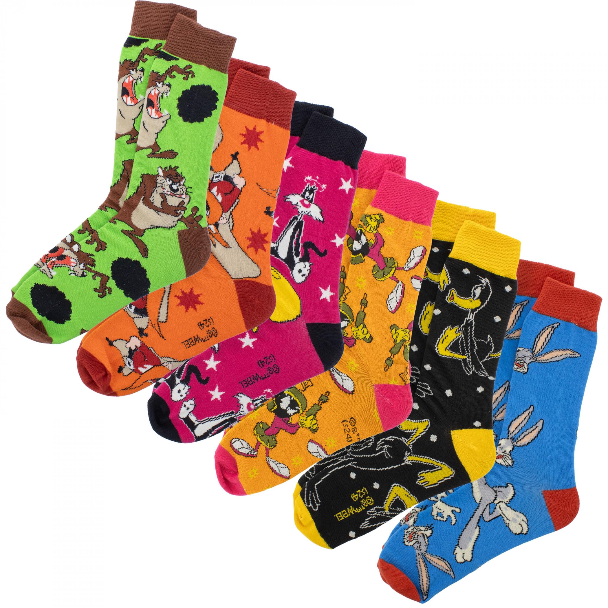Amazon.com: Hyp Looney Tunes Characters 6-Pack Crew Socks : Clothing ...