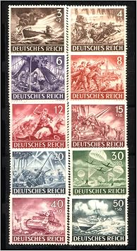 Amazon.com: 10 DIFFERENT NAZI WEHRMACHT STAMPS w DRAMATIC BATTLE SCENES ...