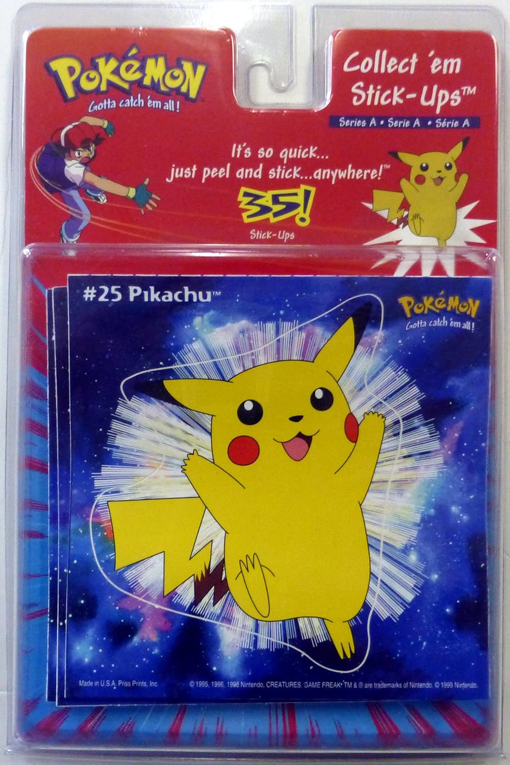 Amazon.com: Pokemon - Collect 'em Stick-Ups - Series A - 35 Stick-Ups ...