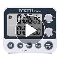 Amazon.com: FCXJTU Digital Dual Kitchen Timer, Dual Count UP/Down Timer ...