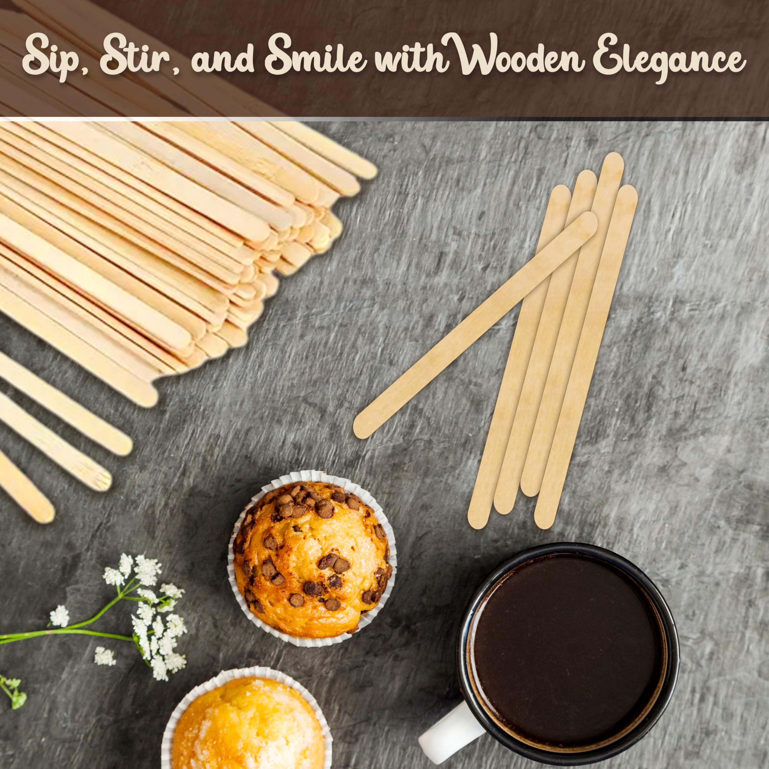 Perfect Stix Wooden Coffee Stirrer Stix, 7-1/2" Length (Pack of 10,000 ...