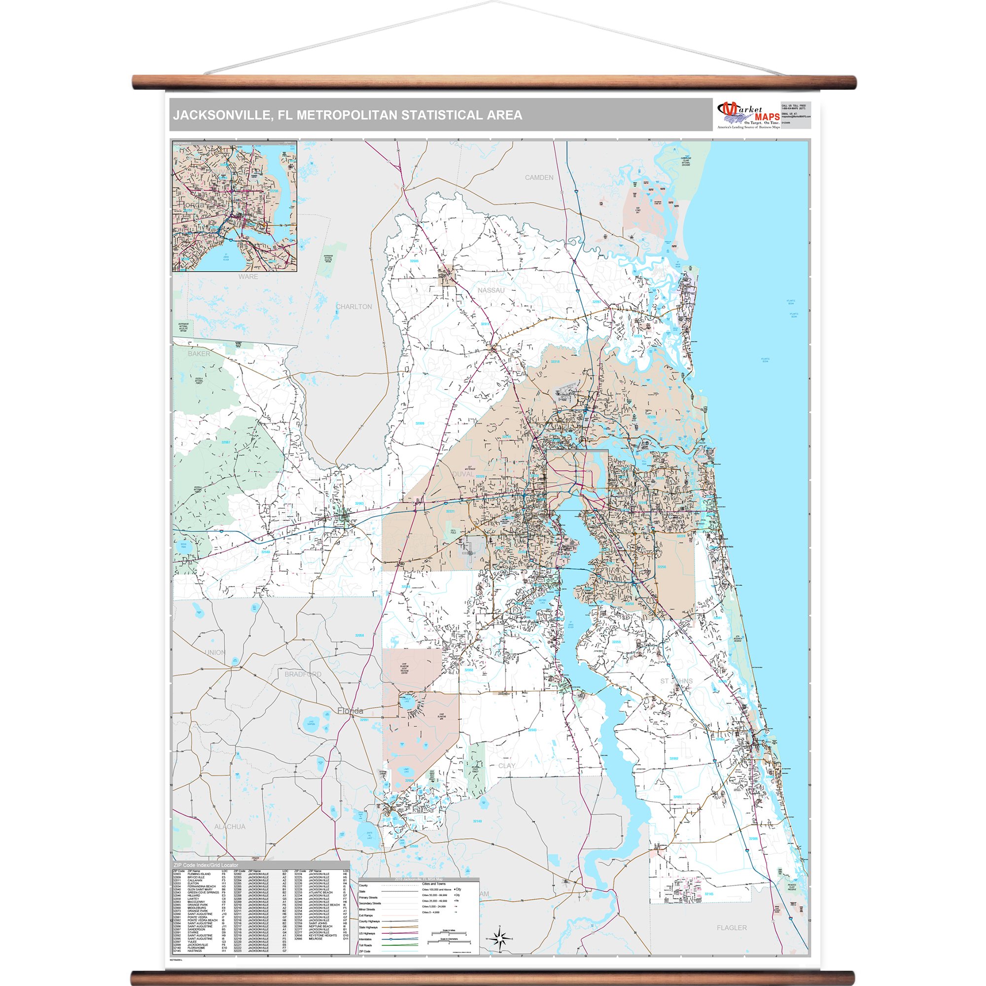 Mapa Imprimible Del Código Postal De Jacksonville