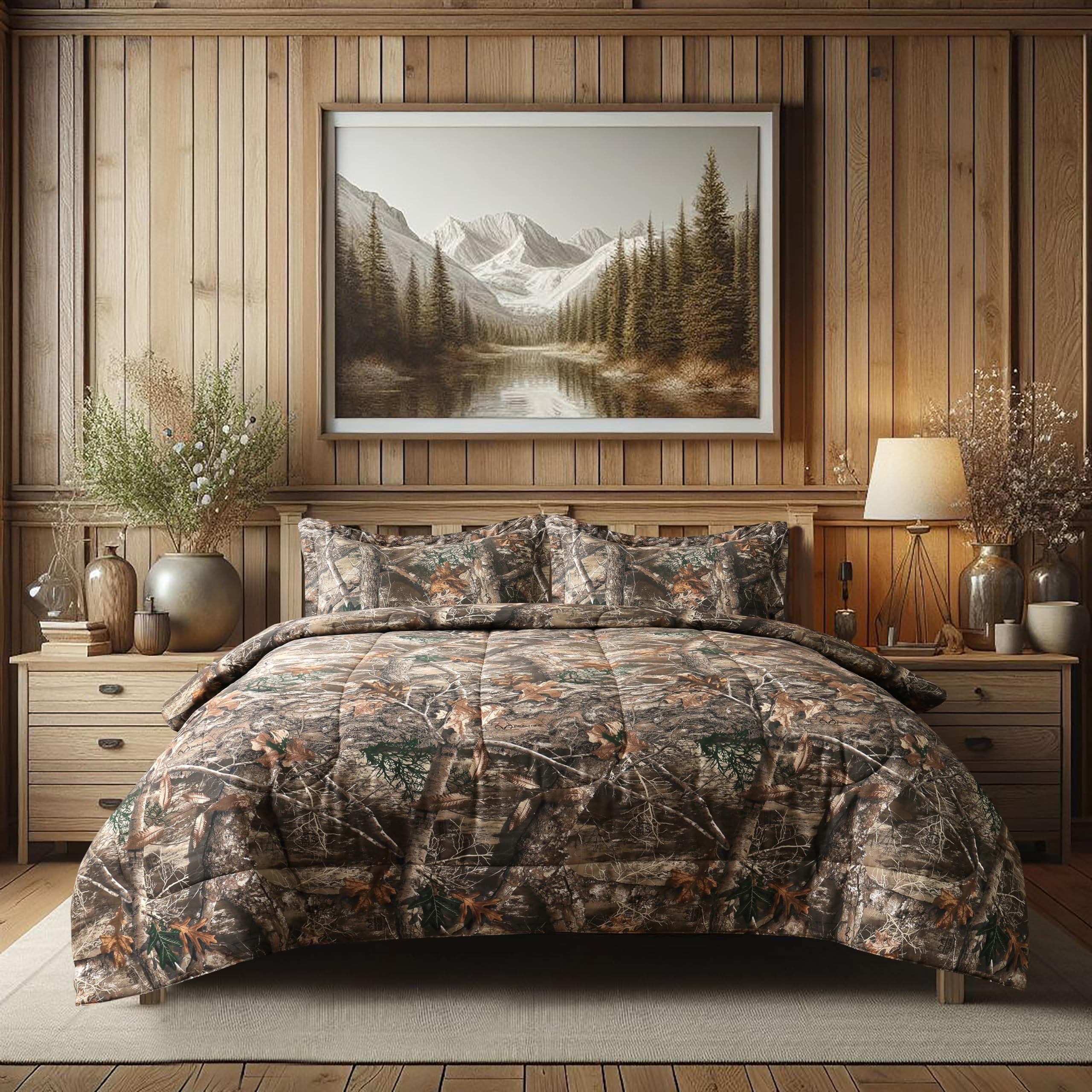 Amazon.com: Mossy Oak Camo Quilt Set, Twin Bedding, Pillow Case ...