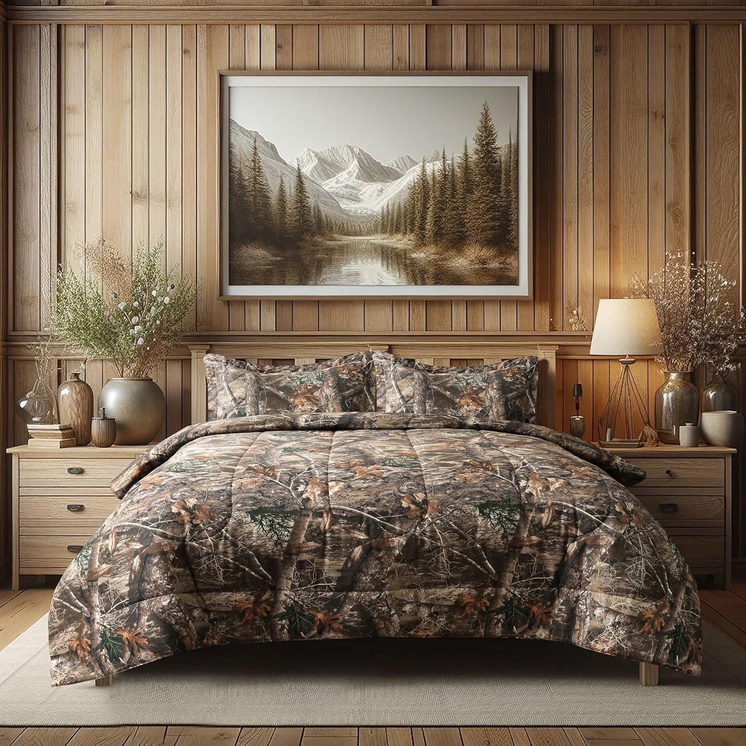 Amazon.com: VISI-ONE Realtree Edge Camo Twin Comforter Set 2 Piece ...