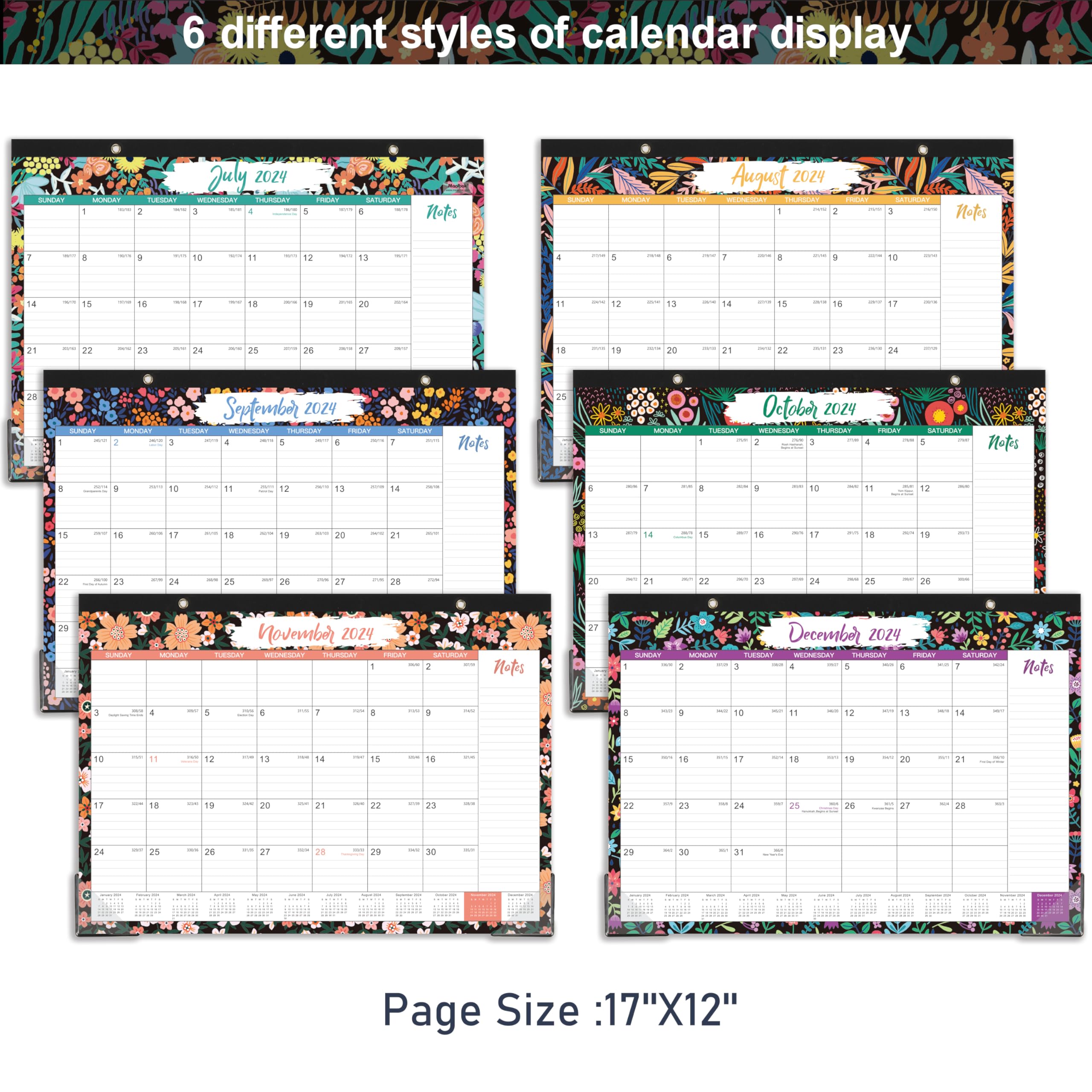 Snapklik.com : 2024-2025 Desk Calendar - 18 Months Large Desk/Wall ...
