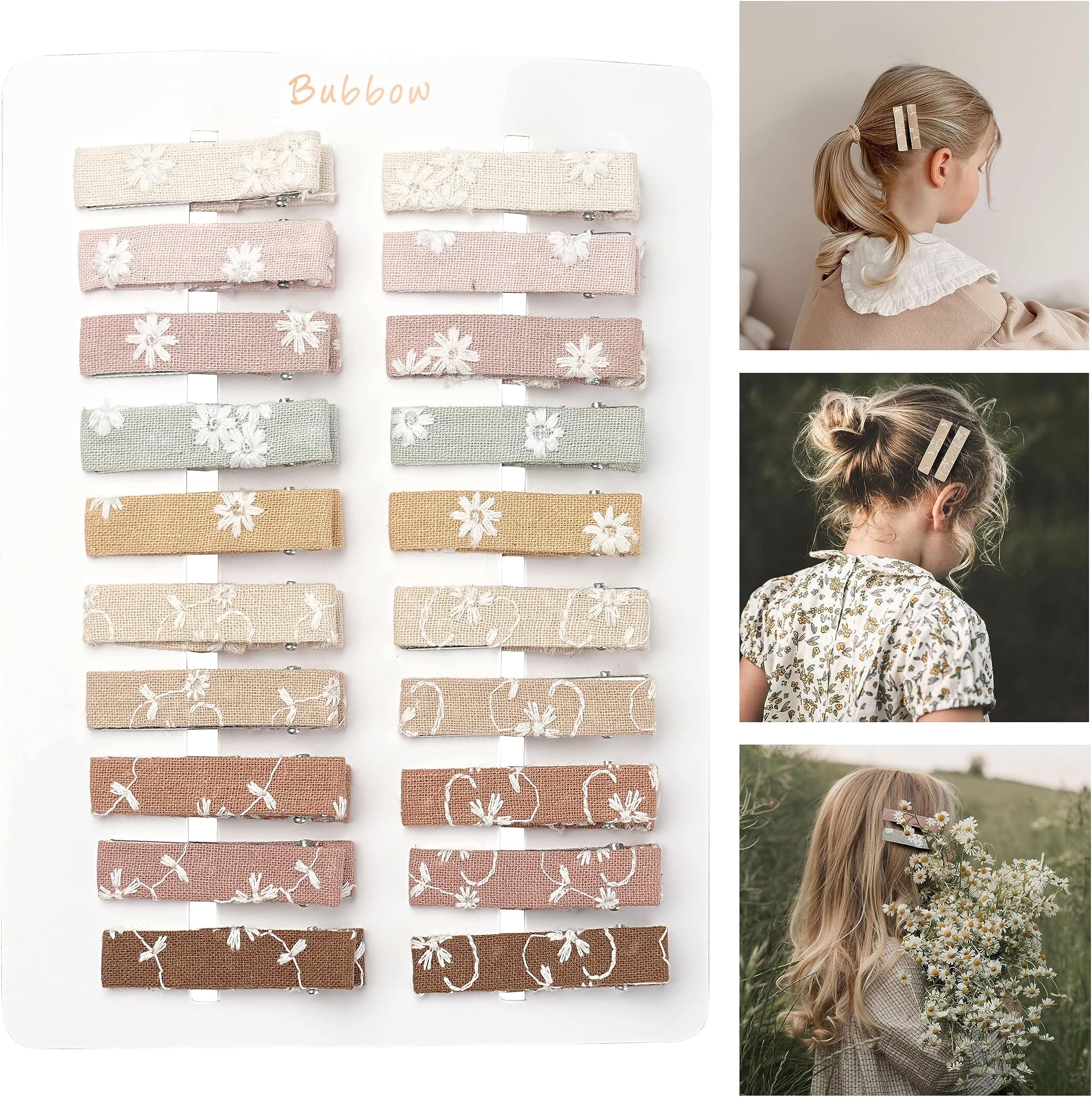 Amazon.com: Bubbow 20pcs Hair Clips For Women Girls Toddler Baby Bang ...