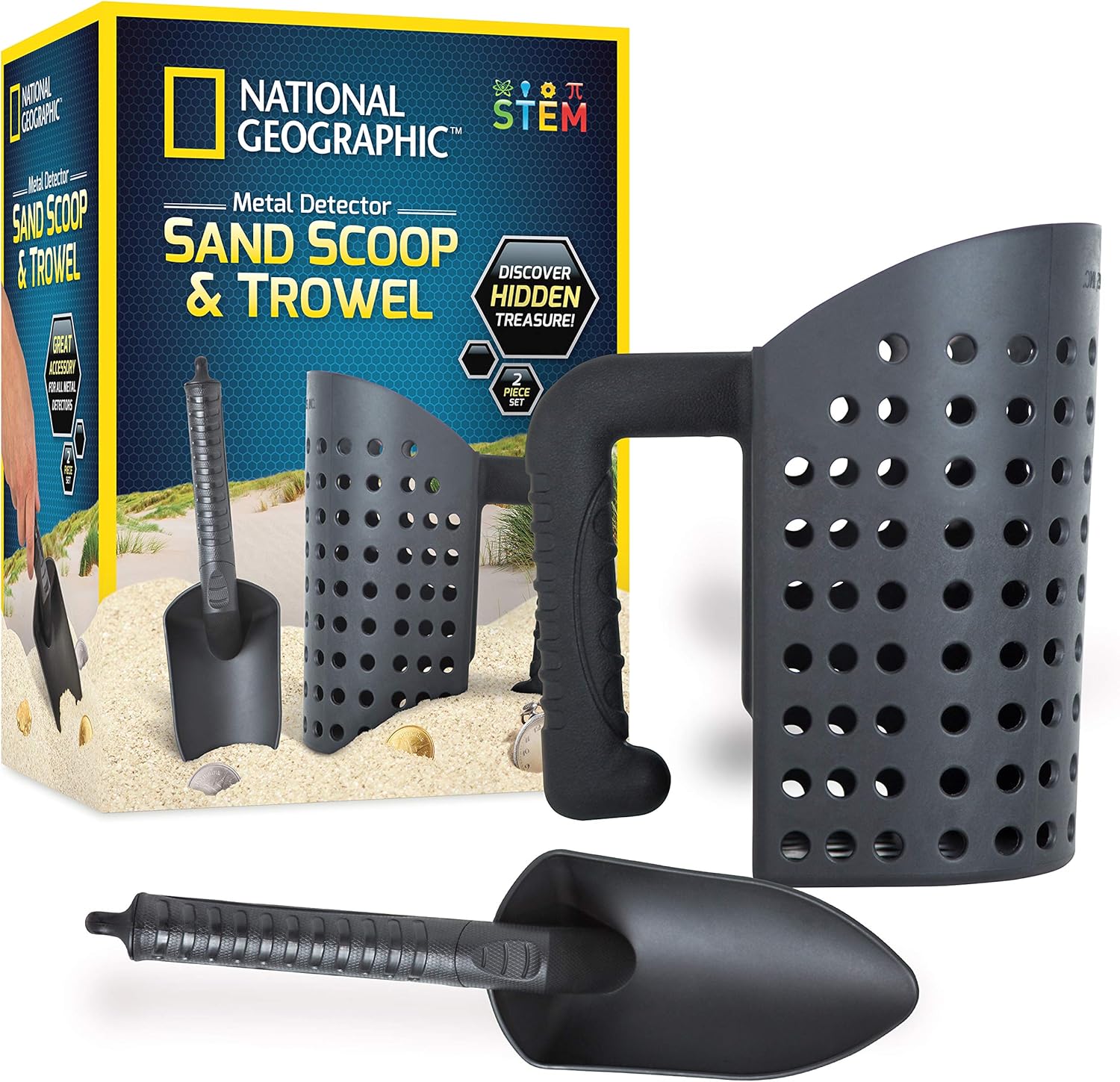 National Geographic Trowel and Sifter Tool Set for Metal Detecting and ...