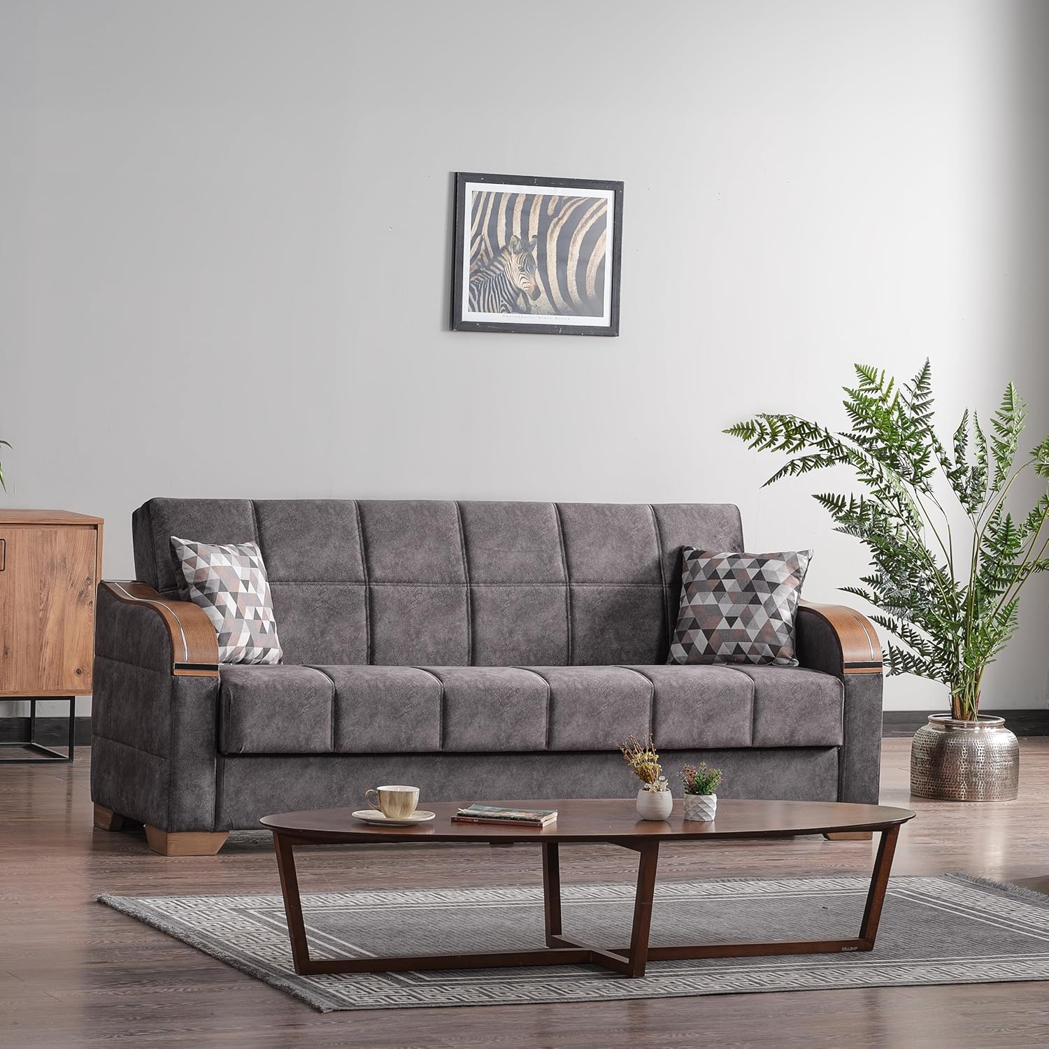 Amazon.com: Sweet Home Stores Saphire 88" Convertible Sofa Bed with ...