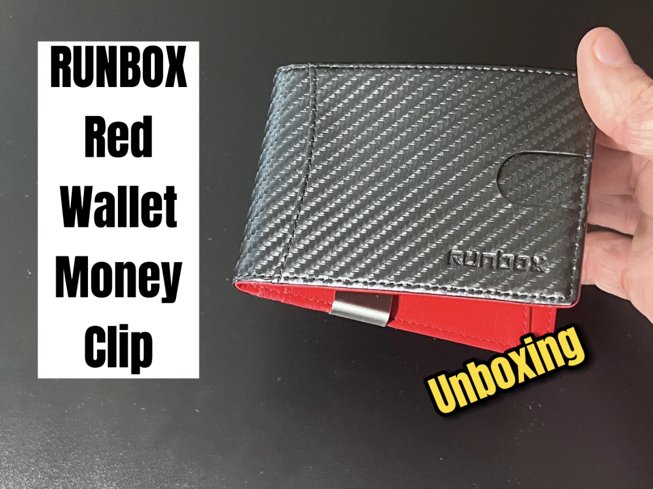 Watch Unboxing & Review& RUNBOX Red Wallet With Money Clip on Amazon Live