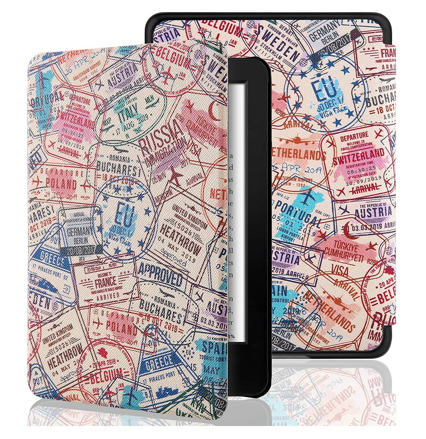 SwooK Classic Printed Magnetic Flip Cover Case for 6.8" Kindle ...