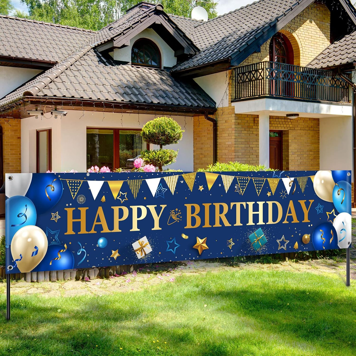 Amazon.com: Yard Banner for Happy Birthday Gifts Large Birthday Banners ...