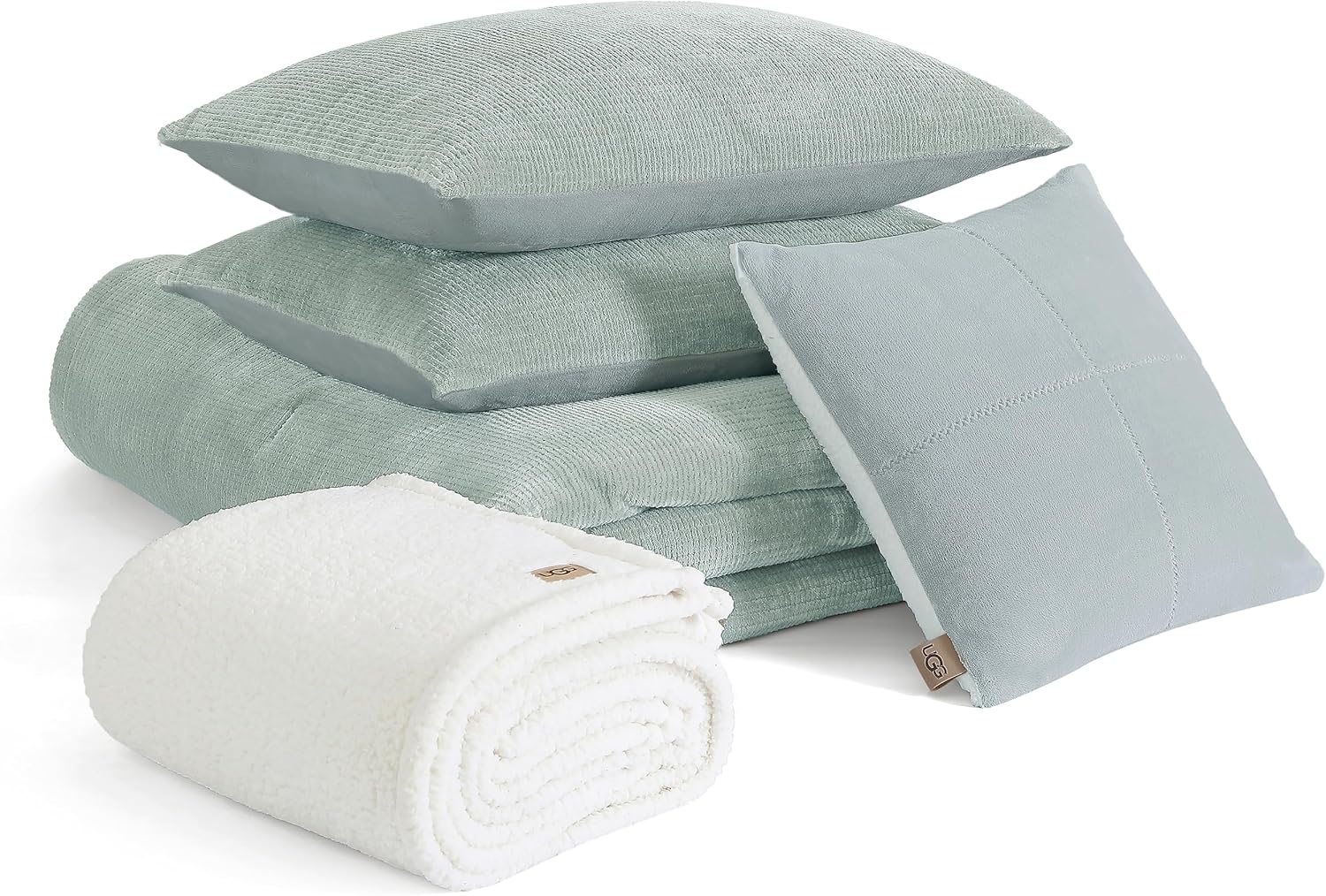 Amazon.com: UGG Remina Comforter Set 5 Piece Bed in a Bag with Throw Blanket, Decorative Pillow ...