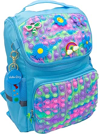 Pop it bag for girls and boys | Kids school backpack | Blue popit ...
